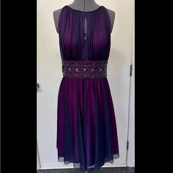 Jessica Howard | Dresses | New Jessica Howard Purple Chiffon Sequin ...